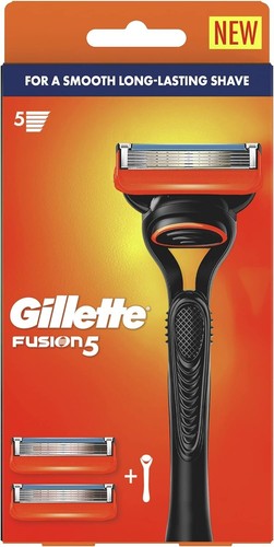 Gillette Fusion 5 Razor Handle + 2 Cartridges Smooth Long-Lasting Shave ...