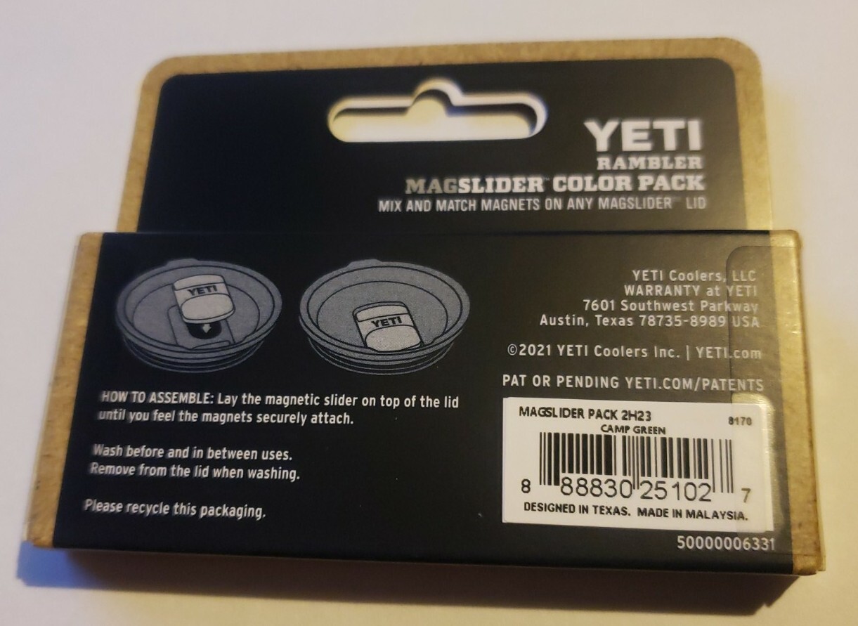 YETI Rambler MagSlider 3-PACK CAMP GREEN TRIO Replacement Sliders *SOLD ...