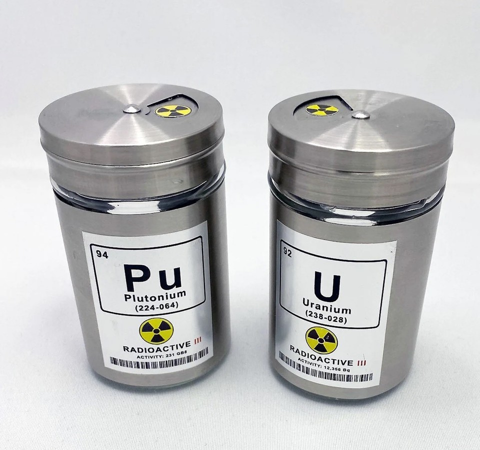 Plutonium Stainless Steel Cylinder 3.2 in Prop Replica Radioactive ...