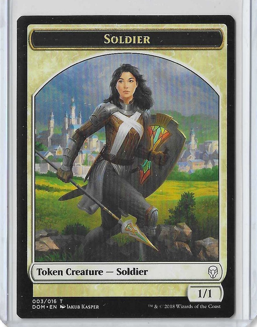 MTG Soldier Dominaria (DOM) Token Magic the Gathering Card #003/016 ...