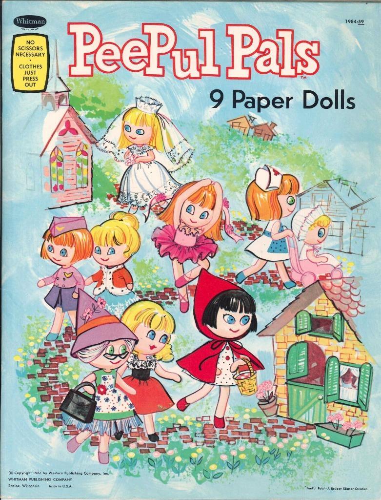 VINTGE 1967 PEEPUL PALS PAPER DOLL ~ADORABLE LASER REPRODUCTION~ORIG ...