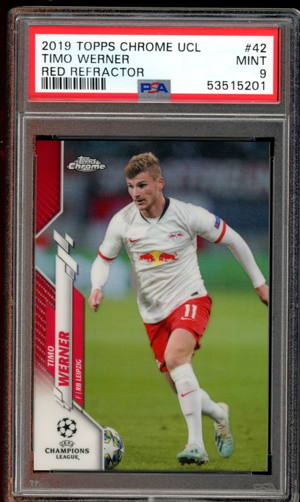 2019-20 Topps Chrome UCL - Red Refractor #42 Timo Werner /10 for sale ...