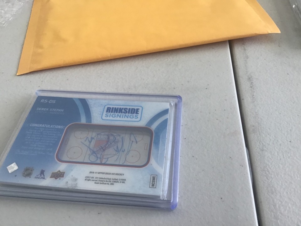Upper Deck Derek Stepan Rinkside Signings | eBay