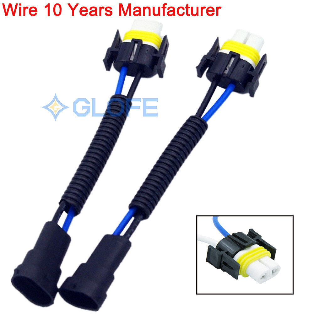 Wire Halogen Ceramic 881 H27 2X Harness Fog Light Bulb Adapter Replace ...