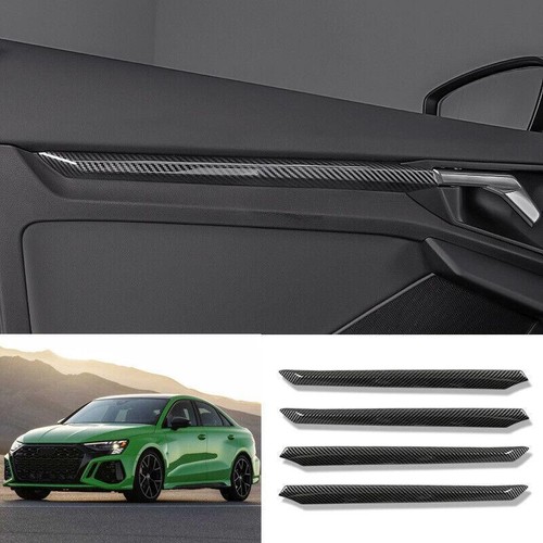 For Audi A3 S3 RS3 2022~2023 Carbon Fiber Inner Door Panel Strip Cover ...