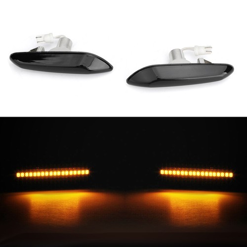 Pair Smoke Len LED Side Marker Light Signal Blinker Lamp For BMW E82 ...