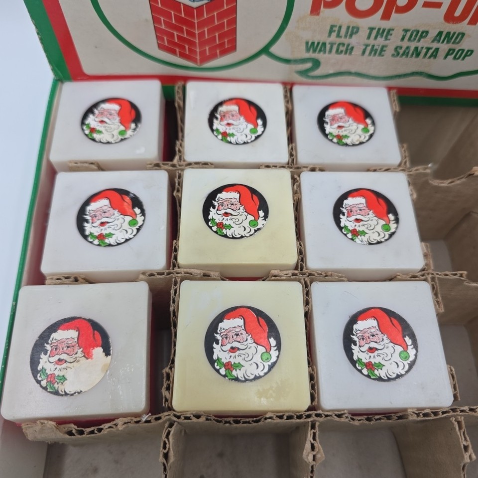Vtg Christmas Santa In Chimney Pop Up Toy DISPLAY Box #7003 Fun World ...