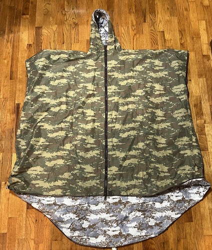 Turkish Army Reversible Snow Camo Poncho Rare Lizard M2008 Nano | eBay