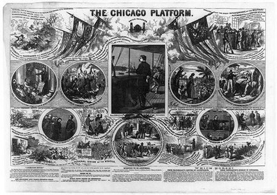 The Chicago platform,Thomas Nast,1864,Jefferson Davis,George Brinton ...