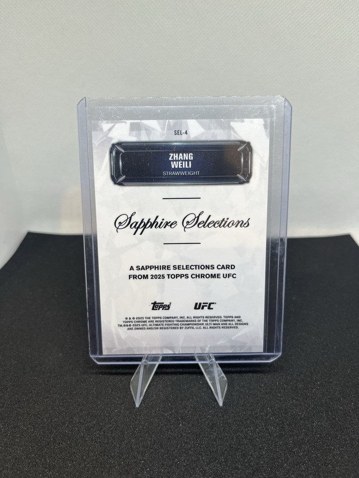 ZHANG WEILI 2025 TOPPS CHROME UFC SAPPHIRE SAPPHIRE SELECTIONS CASE HIT ...