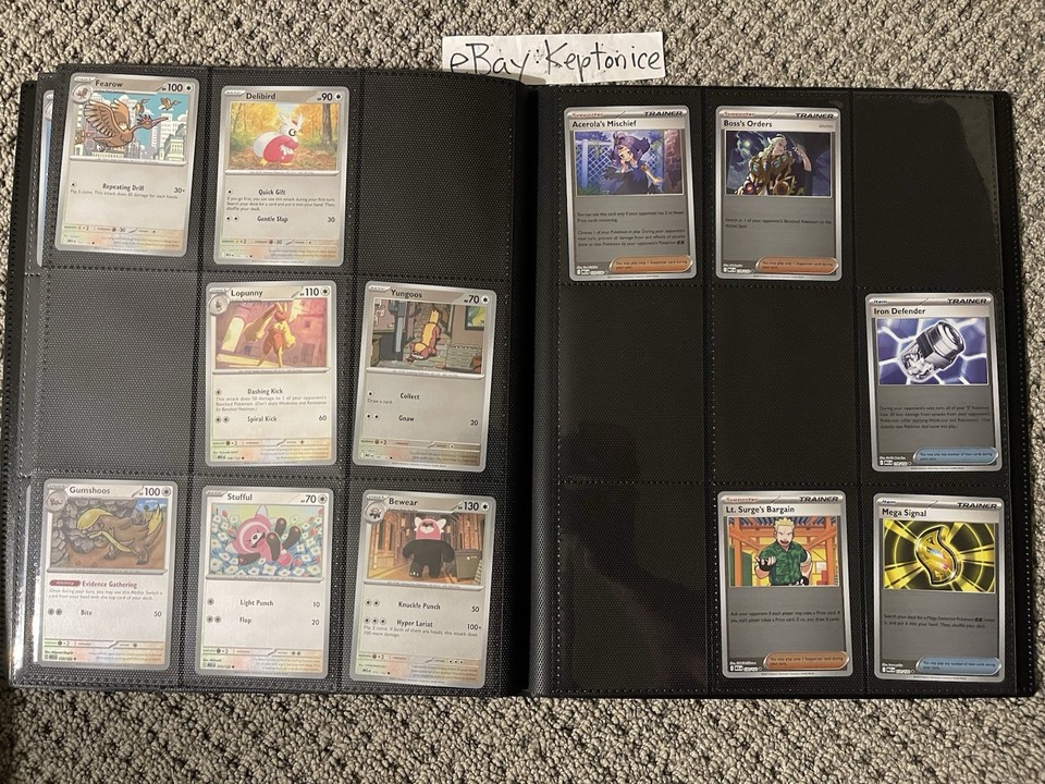 Pokemon TCG MEGA EVOLUTION NEAR COMPLETE BASE MASTER SET w/Binder | eBay