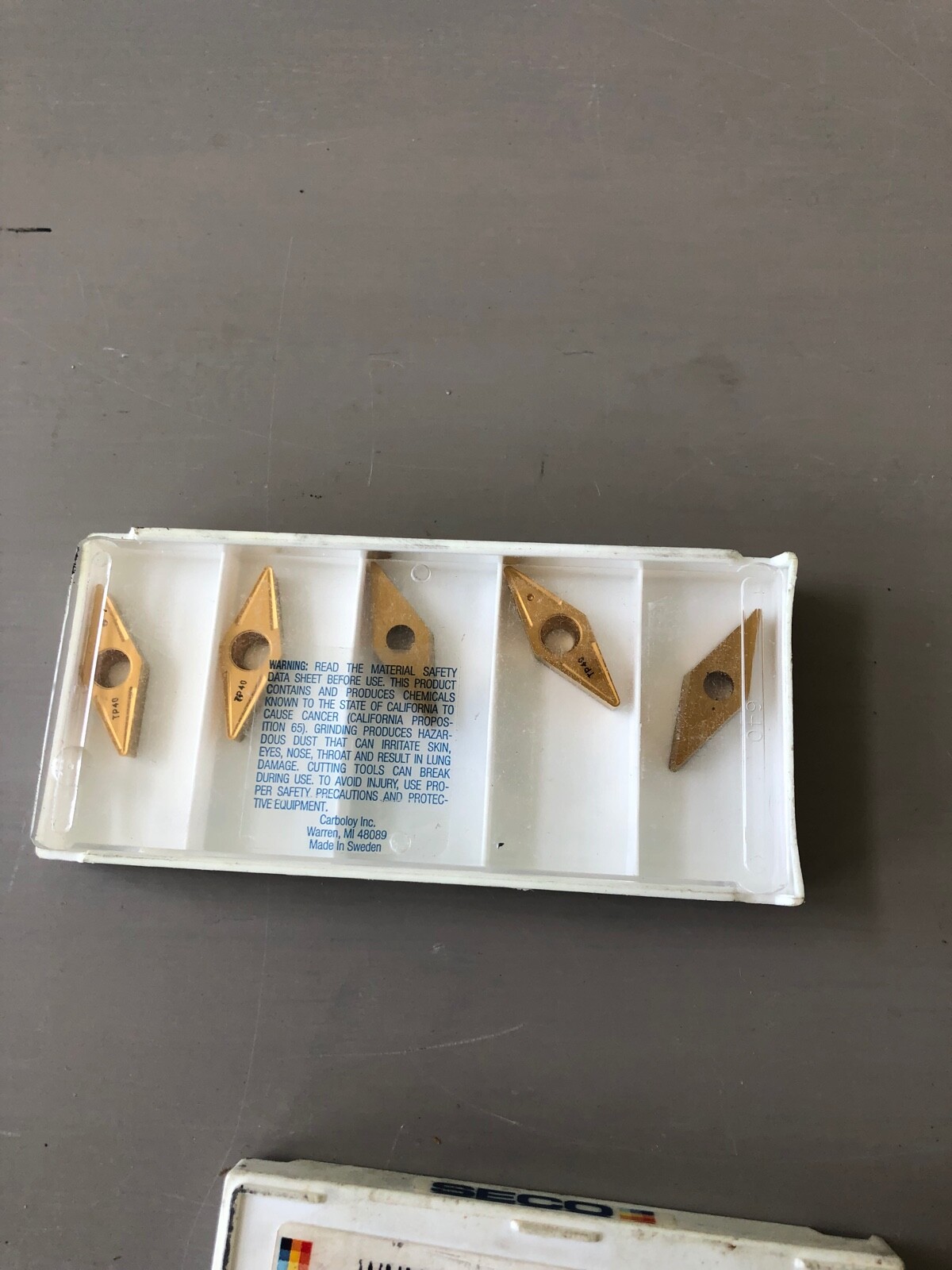 SECO CARBIDE INSERTS VBMT 160408 F2 TP40 QUANTITY 5 | eBay