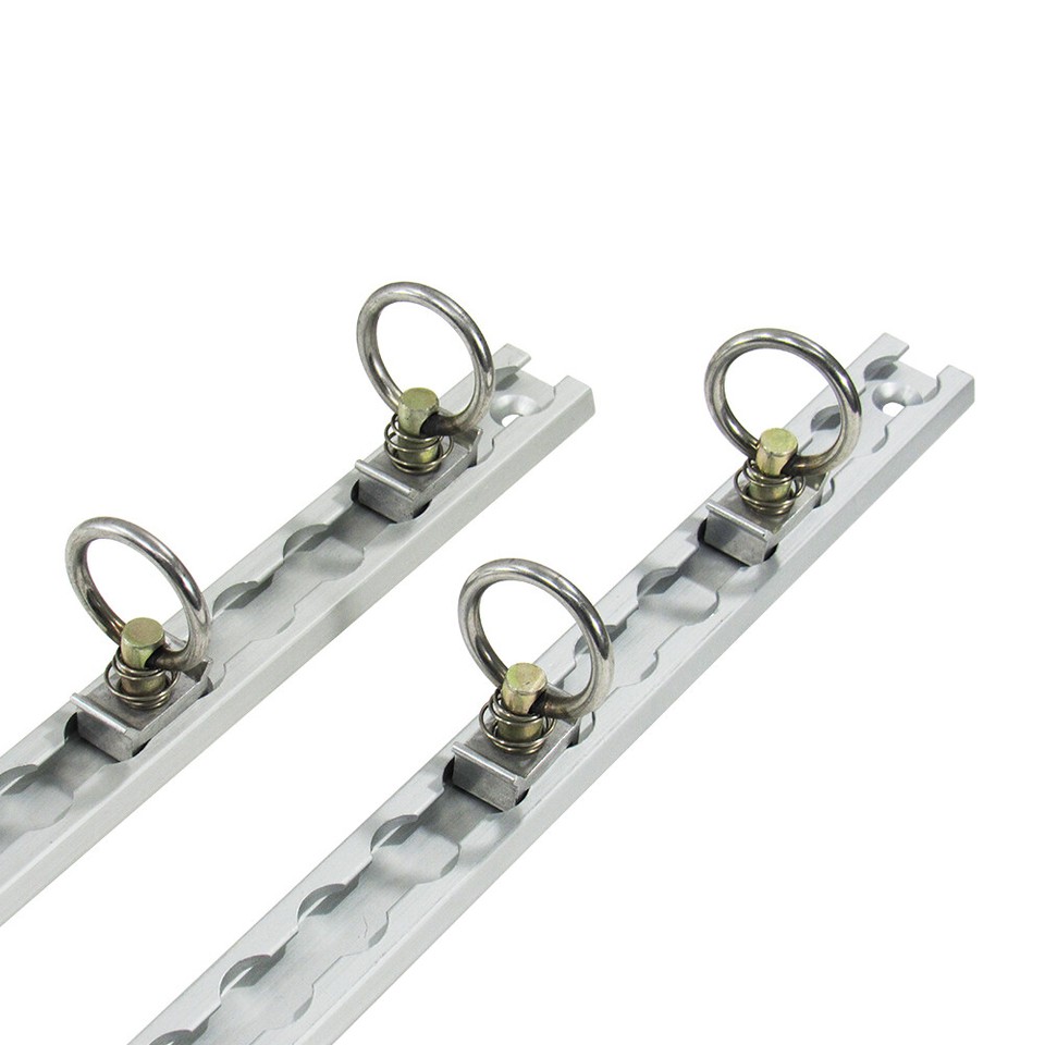 Pit Posse 4' Aluminum L Track Tie Down Rails L Track Cargo Trailer 2pc ...