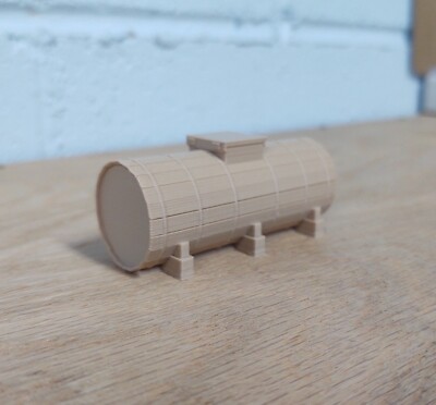 On30/On18 Scale 10.5ft WOOD TANK. For use w/ flats or underframes. NEW ...