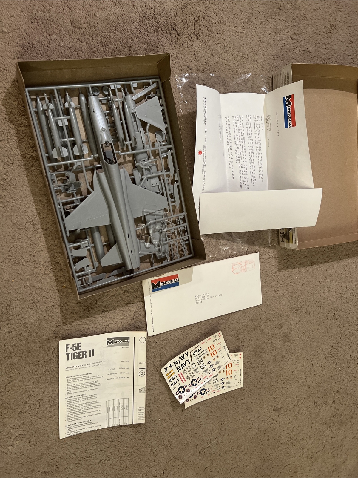 1/48 Monogram F-5E Tiger II - 1 USAF & 1 USN Aggressor markings !! USA ...