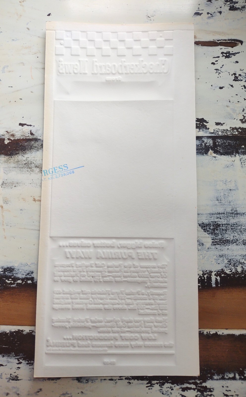 Vtg Lot of 4 Ralston Purina Wood Fiber Newspaper Mat Print Embossed ...