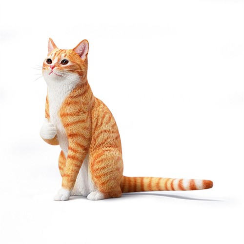 JXK 1/6 Thumb Up Cat Model Animal Collector Pet Decor Kids Toy Gift ...