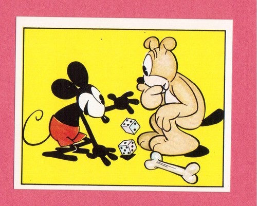 Oswald the Lucky Rabbit Playing Dice Walt Disney Panini Sticker Italy | eBay