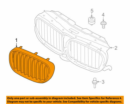 BMW G30 G31 518D 520D ED 520DX 520I 1.6 GRILLE FRONT LEFT 51137390867 ...