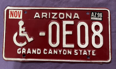 1990’s Arizona Disability License Plate | eBay