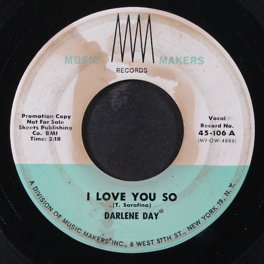 DARLENE DAY: will / i love you so MUSIC MAKERS 7" Single 45 RPM | eBay