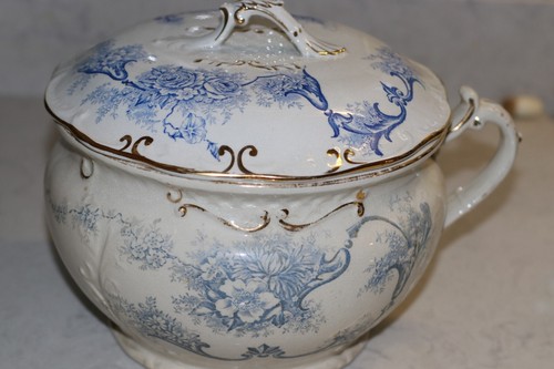 Antique Alba China BONA FAMA EST MELIOR ZONA AUREA PITCHER BASIN 1850 ...