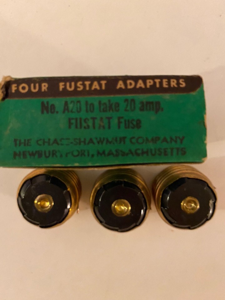 Fustat Adapters 3 Pieces No. A20 To Take 20amp.fustat fuse | eBay