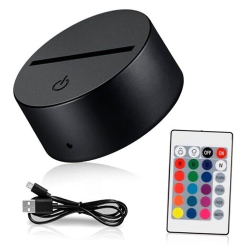 3D LED Light Base for Glass Art 3D - Small Lamp Base Light for Crystal ...