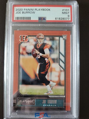 2020 Panini Playbook Joe Burrow Rookie #101 RC - PSA 9 MINT | eBay