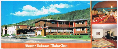 Postcard Mount Robson Motor Inn Jasper Alberta Long Card | eBay UK