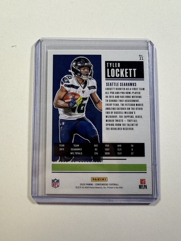 2020 Panini Contenders Tyler Lockett #21 - Season Ticket Game 27 Red ...
