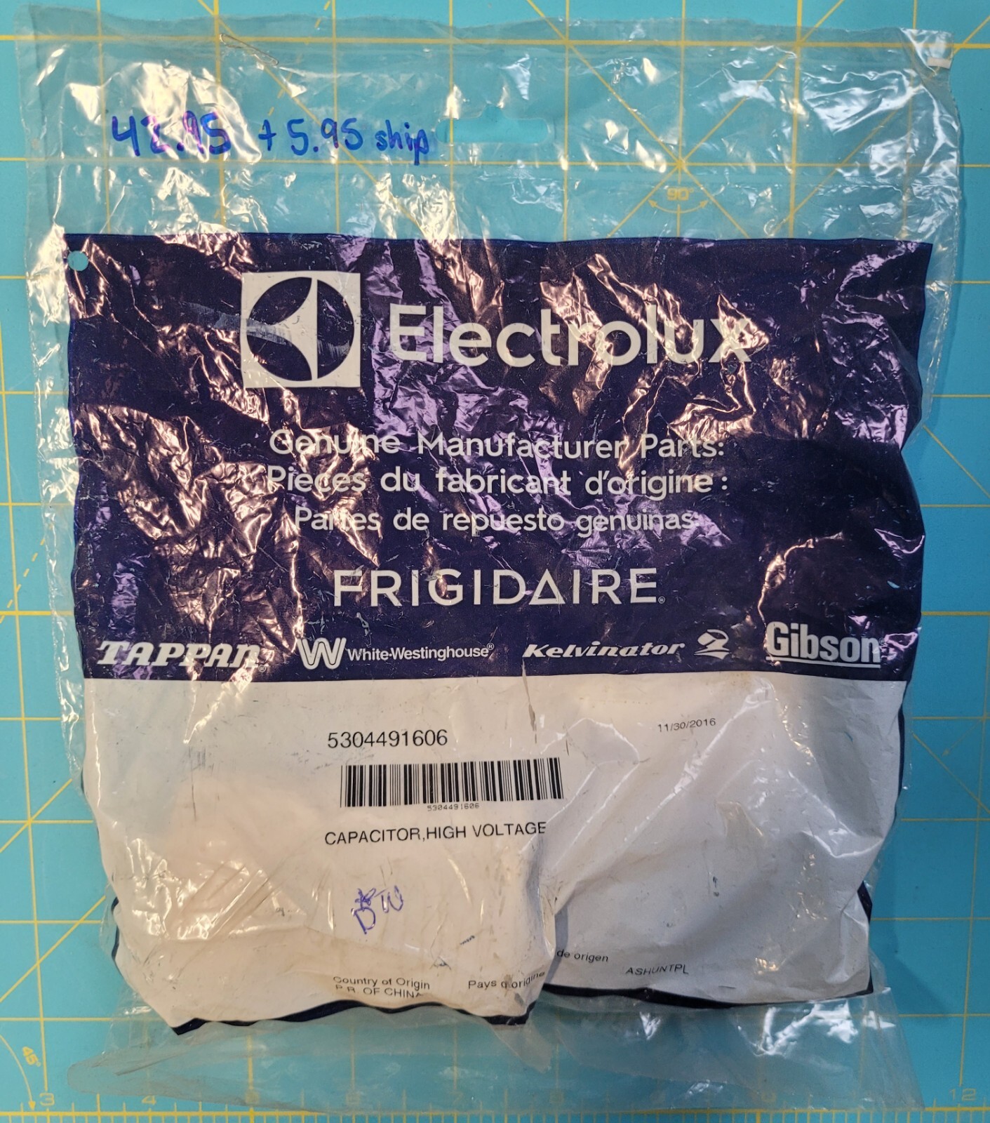Frigidaire Ffmv1645ts Microwave High-voltage Capacitor 5304509478 for ...