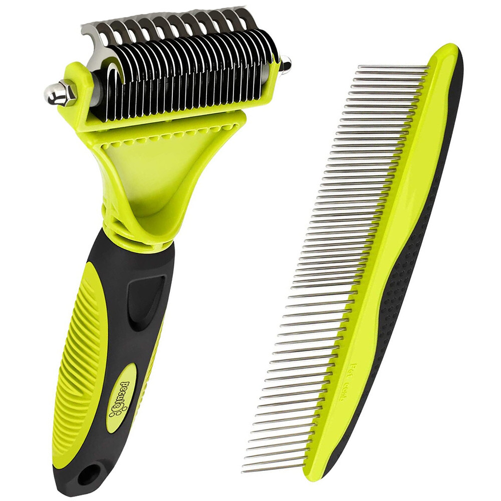Pecute Grooming Dematting Comb Tool Kit - Double Sided Blade Comb ...