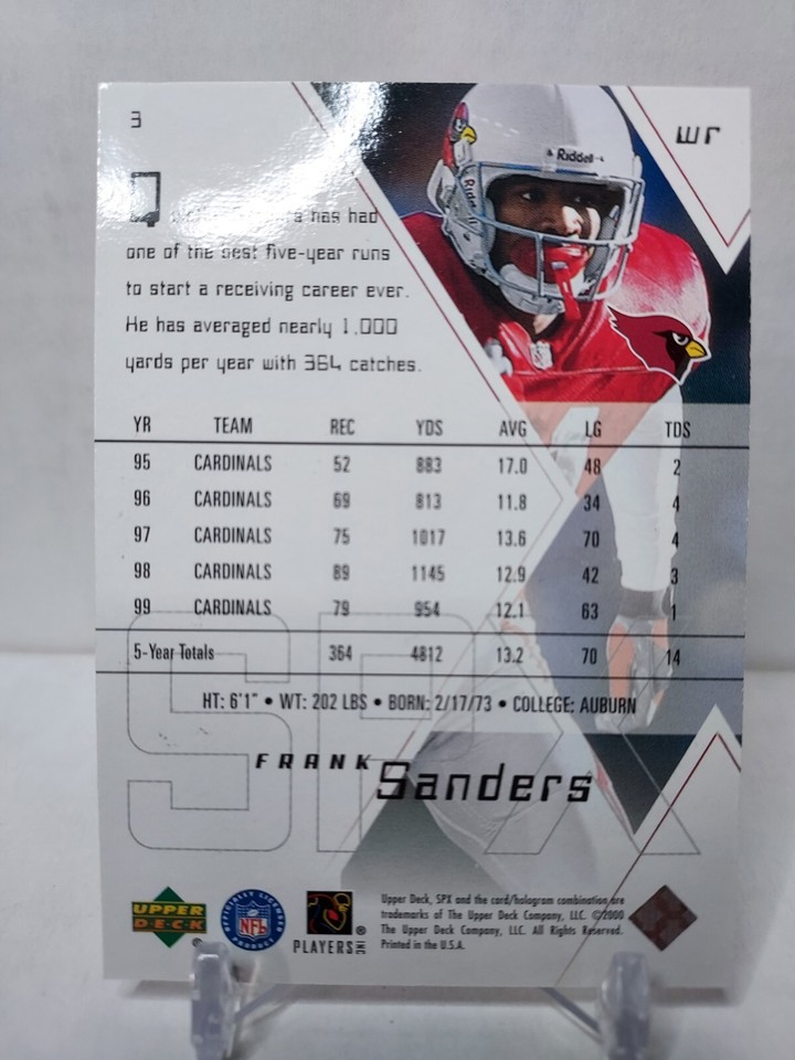 2000 SPx Football #3 Frank Sanders Arizona Cardinals | eBay