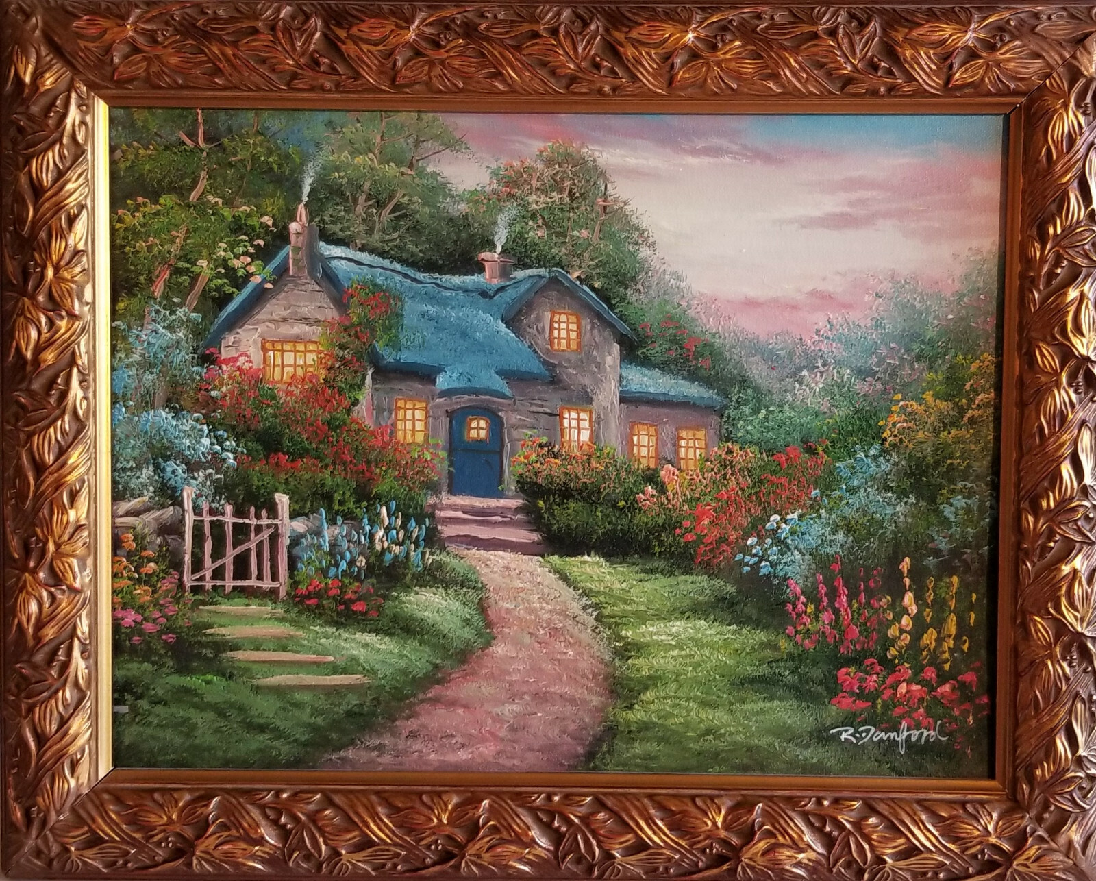 R Danford original oil on canvas painting (listed artist, framed ...