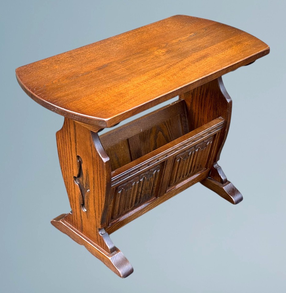 Wood Bros Old Charm Oak Magazine Rack / Table | eBay UK