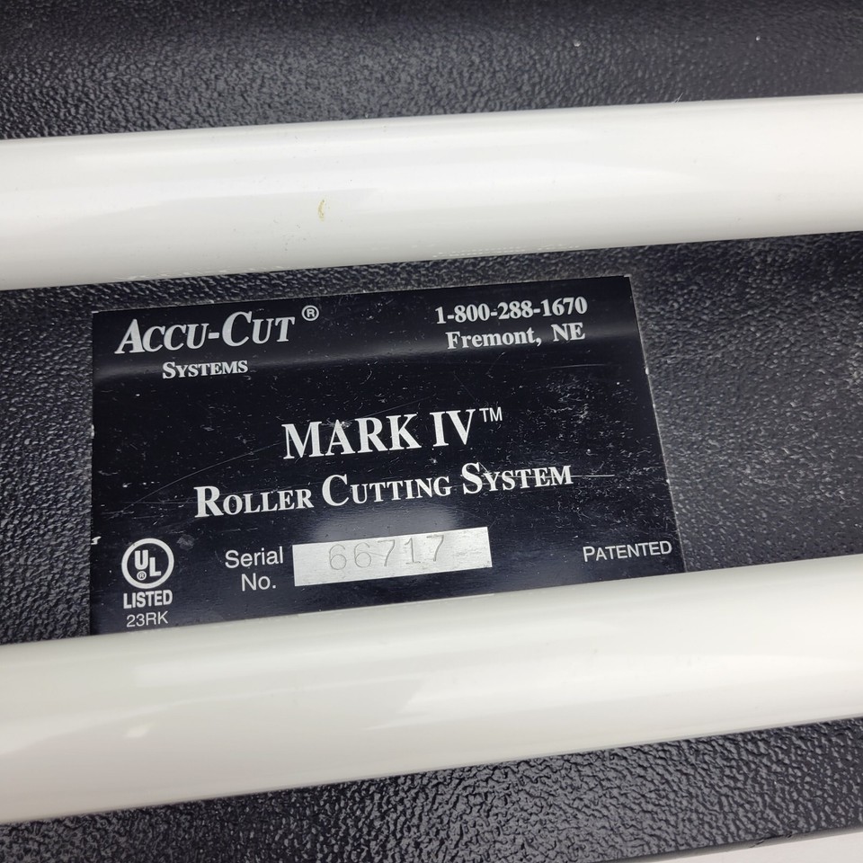 AccuCut Systems Accu-Cut MARK IV Roller Cutting System Die Cutting ...
