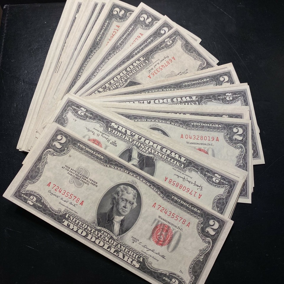 Two Dollar Red Seal $2 Bill UNC CU 1 Consecutive Uncirculated Note | eBay