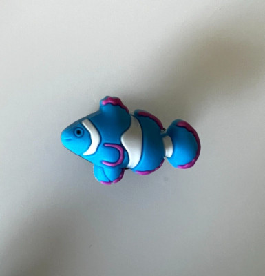 Original Doodles Croc/Shoe Charm: Blue White and Purple Fish, new ...