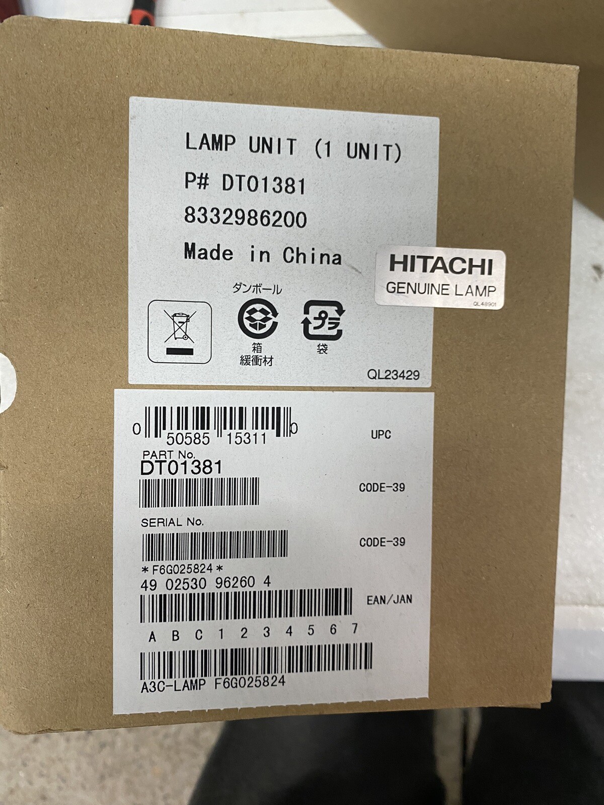 DT01381 Lamp w/Housing for HITACHI CP-A220NM/CP-A300NM Projector | eBay