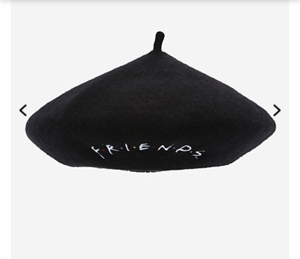 NWT Friends tv show logo black beret hat for women | eBay
