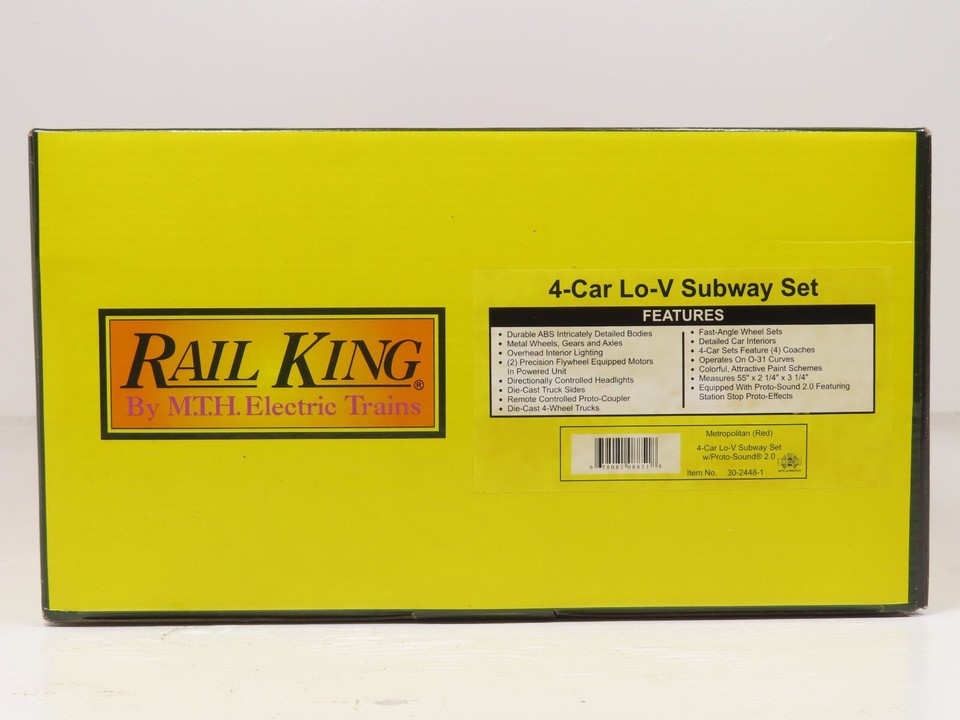 MTH 30-2448-1 Metropolitan (Red) LO-V Subway Set w/Proto 2.0 NIB | eBay