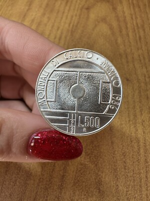 Coin Republic San Marino 500 Livres 1986 World Football Mexico Silver ...