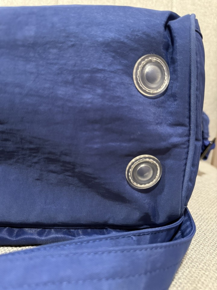 Lug Via 3-Way Convertible Backpack Tote Blue Polka Dot Insulated Pocket ...