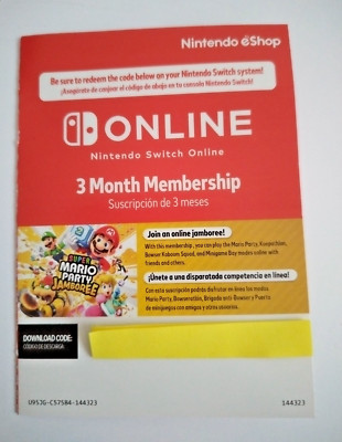 Nintendo Switch Online | 3 Month Individual Membership code (Read ...
