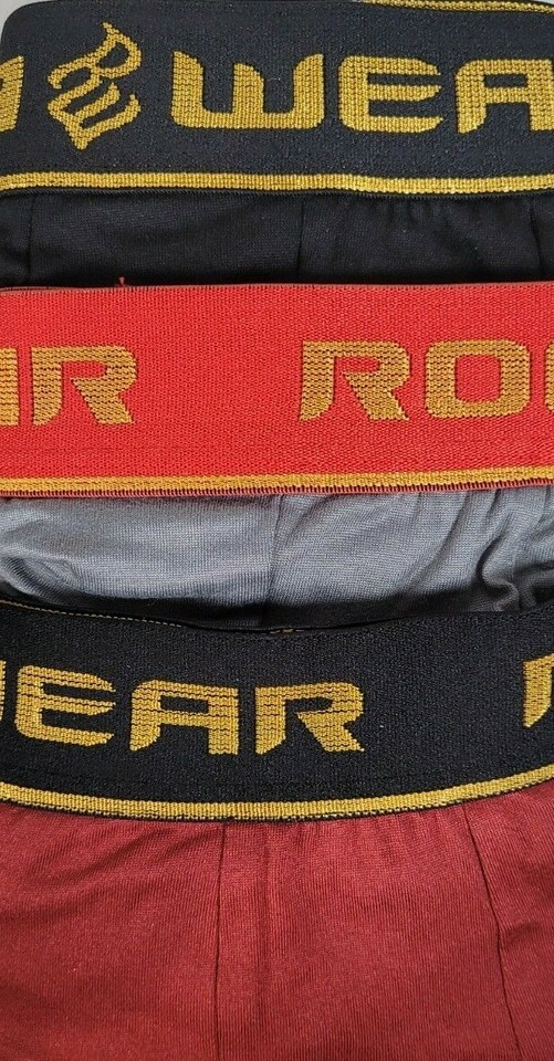 RocaWear 3 Micro Modal Boxer Briefs S Black Gray Red Ultra Comfort ...