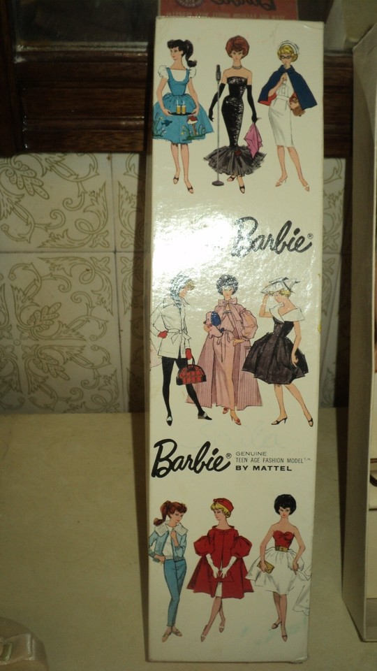 VINTAGE BARBIE 1964 SWIRL PONYTAIL LEMON BLONDE #850*SWIMSUIT/MULES*BOX ...