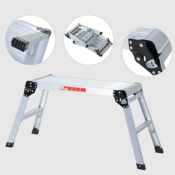 Homcom B71-006 2 Step Work Platform - Silver for sale online | eBay