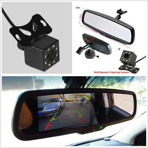 4.3" Car Dimming Rearview Mirror Digital Monitor+HD Intelligent Dynamic ...