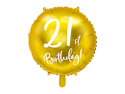 Gold Cursive 21st Birthday 45cm Foil Balloon | eBay